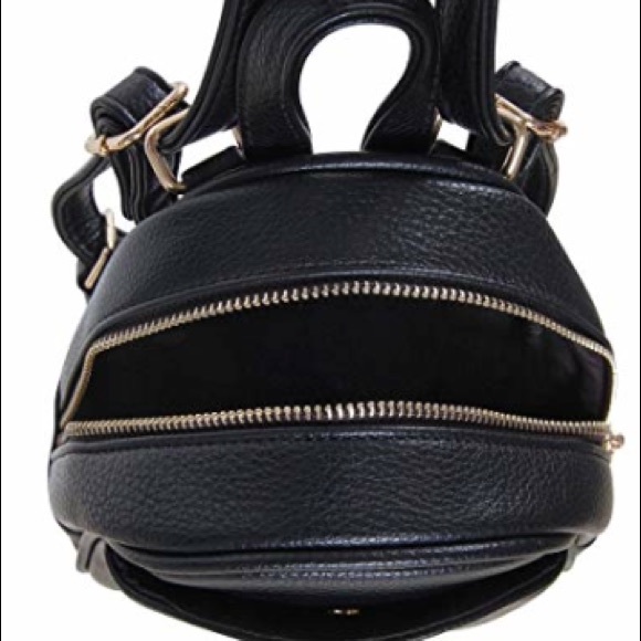 Bags | Small Black Leather Backpack | Poshmark